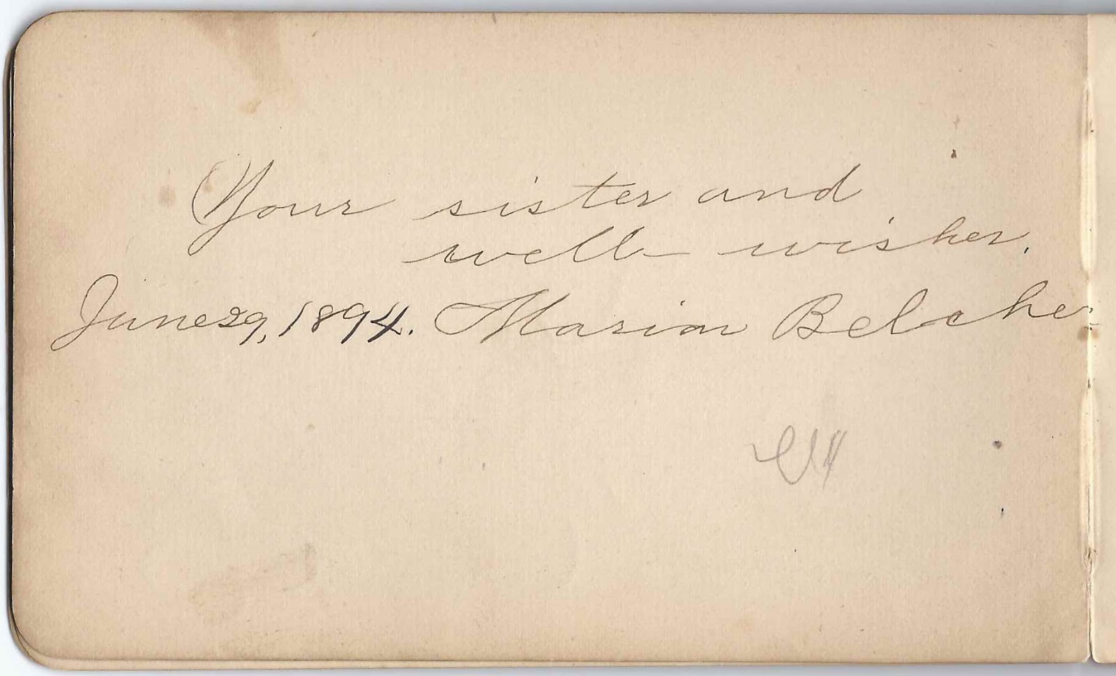 Heirlooms Reunited: 1880s Autograph Album of Edith Williams Belcher of ...