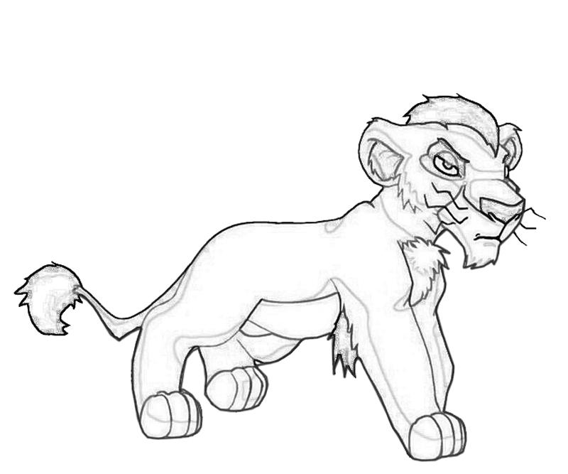 Lion King 2 Nuka Coloring Pages