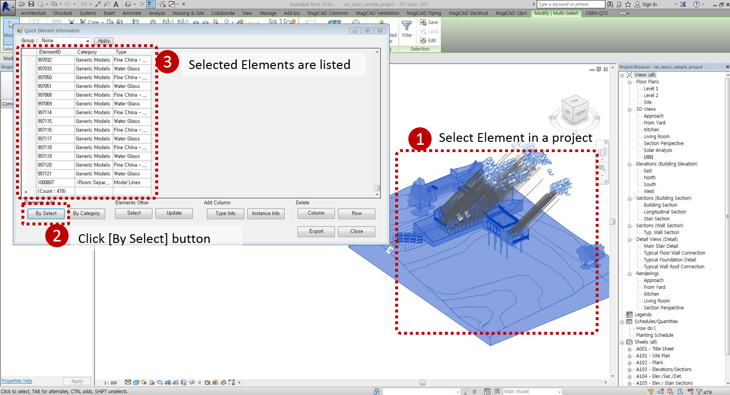 Autodesk Revit Addin - Element Information