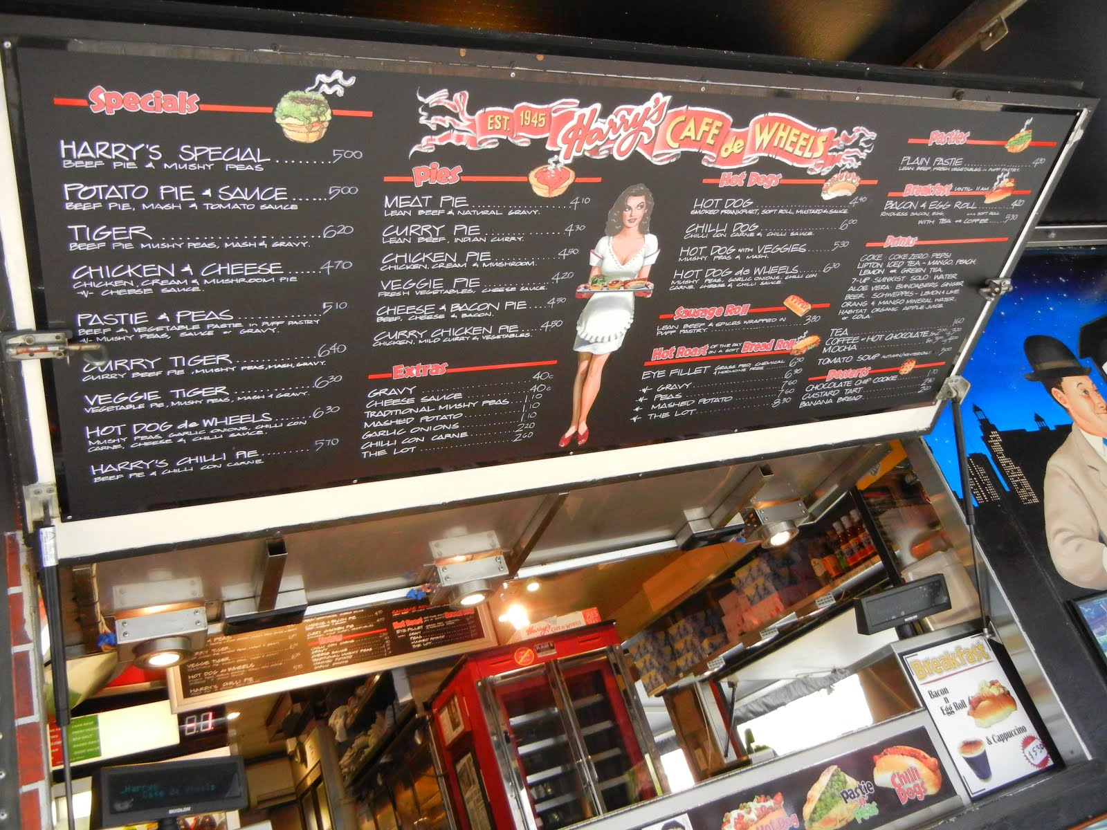 Sydney - Australia: The menu at Harry's Cafe de Wheels
