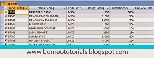 Cara Membuat Form Barang Di Ms Access 2007 - Borneotutorials.blogspot.com