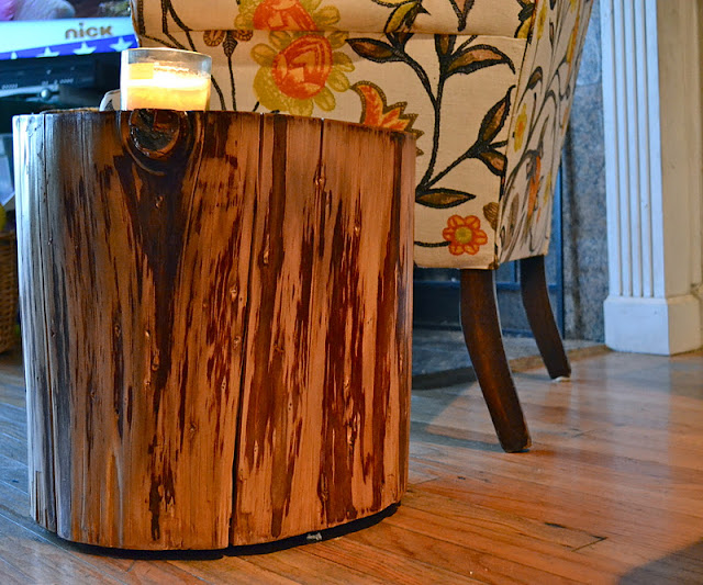 Restyle.Restore.Rejoice: DIY Tree Stump Side Table