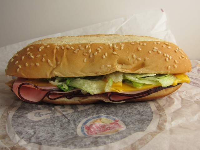 Review: Burger King - Yumbo Hot Ham & Cheese Sandwich