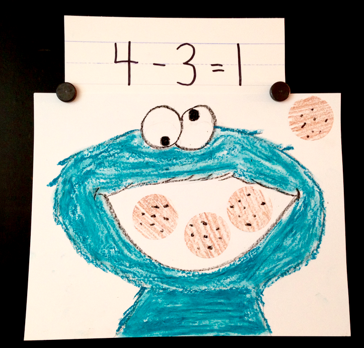 Cookie Monster Subtraction Craft