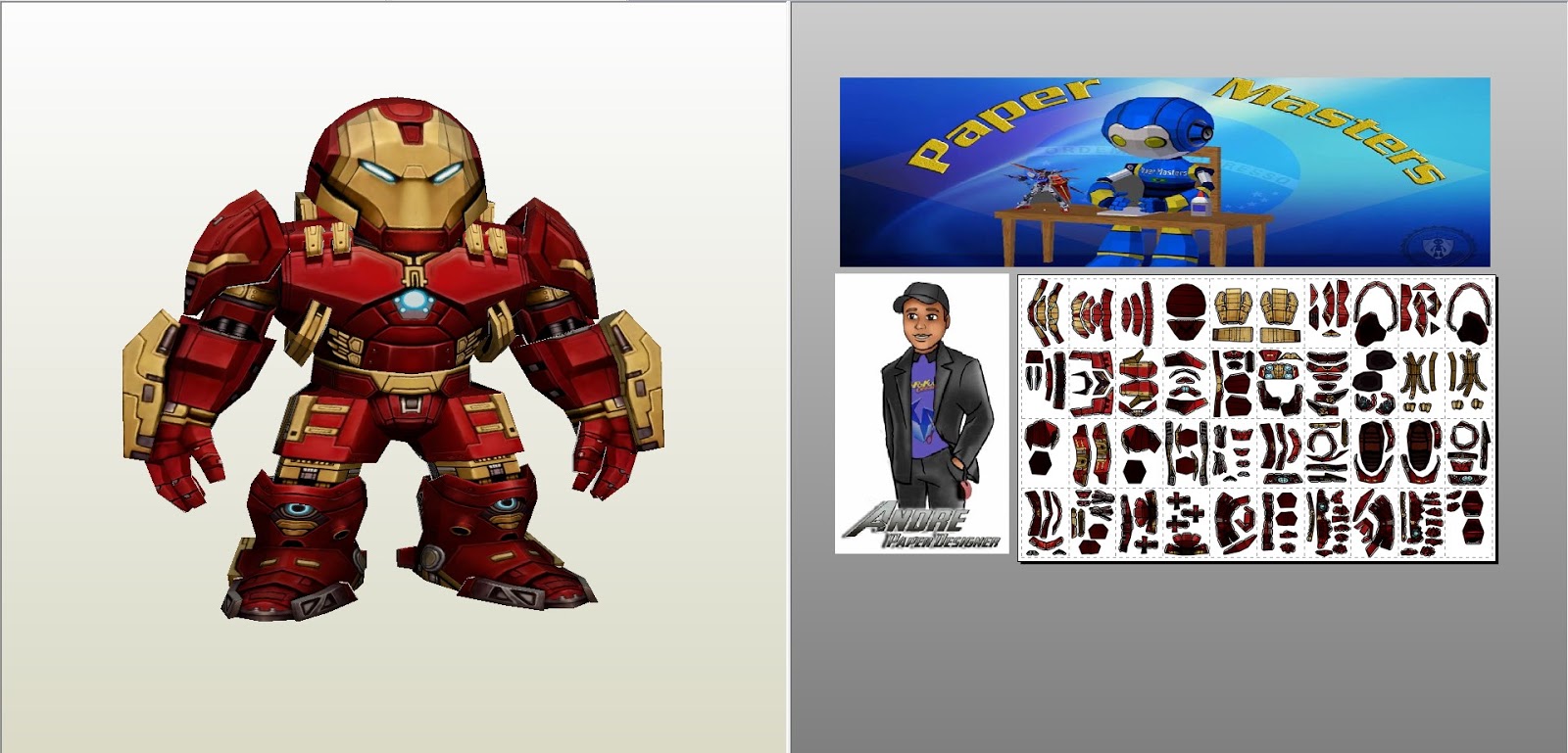 Unfold Brazil: Papercraft Chibi Hulkbuster