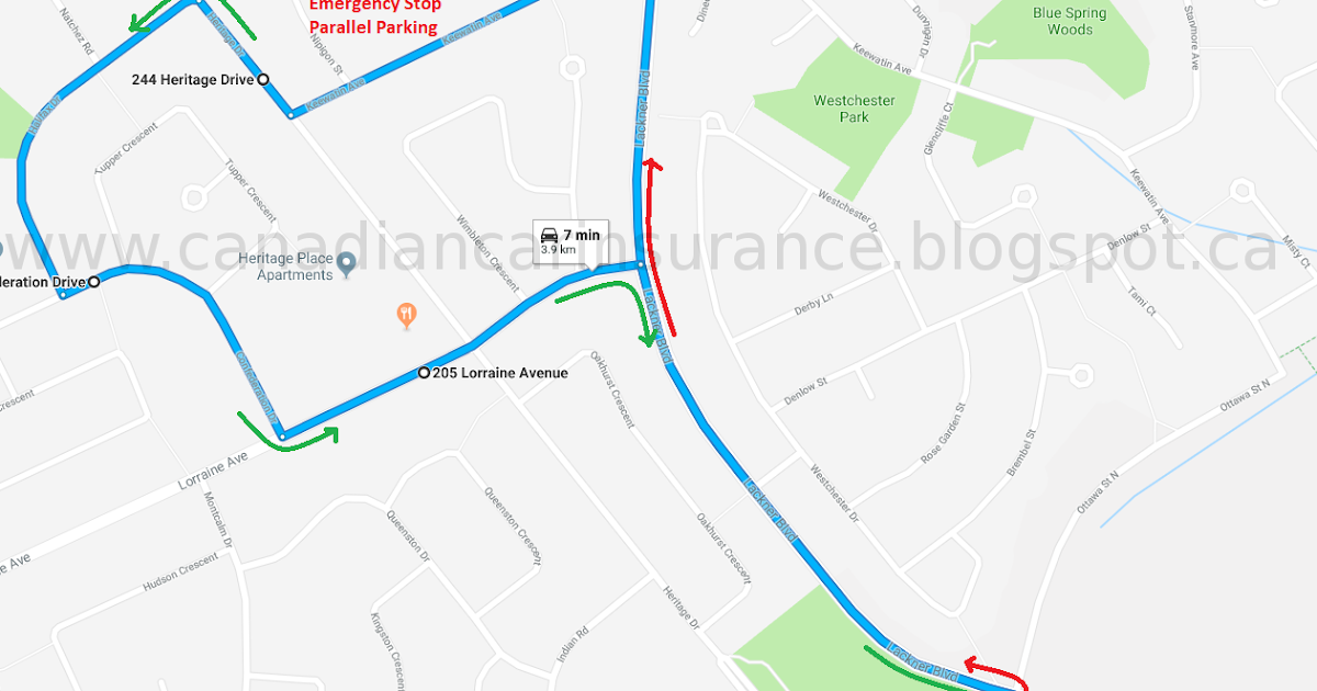 Kitchener G2 Road Test Route Maps