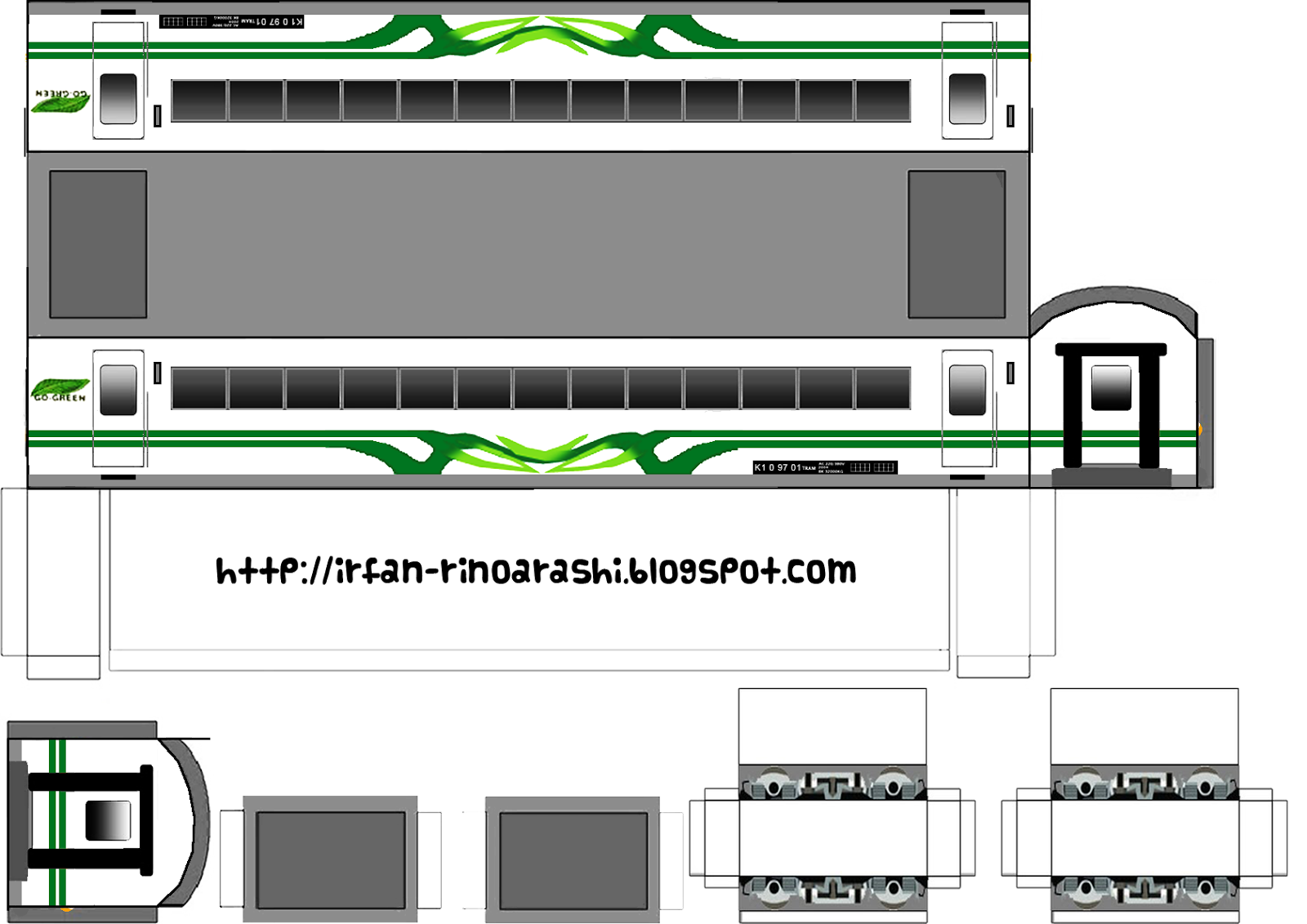 Pola Papercraft Kereta Api Indonesi by IrfanR Production ~ Teman Sejarah