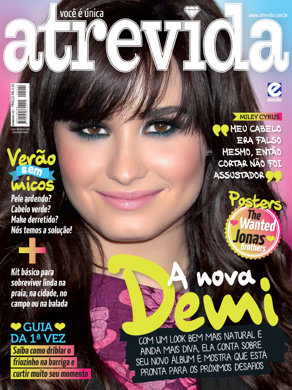 Demi Sincera Brasil: Demi é capa da revista Atrevida de Janeiro