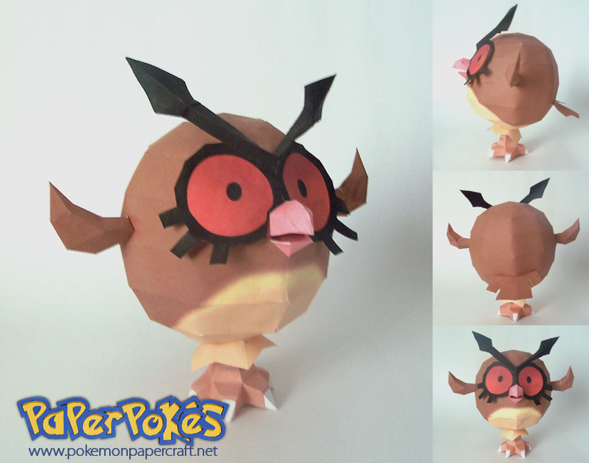 PaperPokés - Pokémon Papercraft: HOOTHOOT