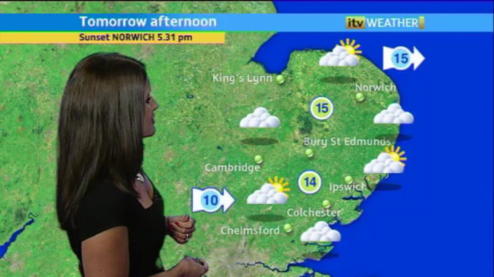 UK Regional News Caps: Amanda Houston - ITV Anglia Weather