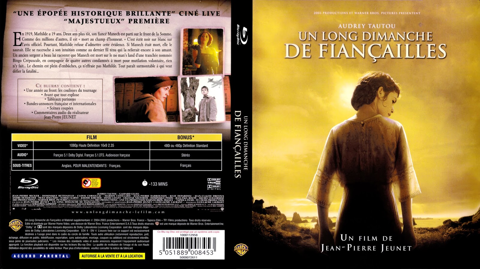 BLU-RAY JAQUETTES BLU-RAY: Un long dimanche de fiançailles