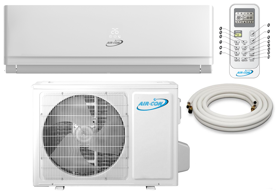 All New Mini Split Ductless HeatPump Systems: AirCon 30000 BTU in ...