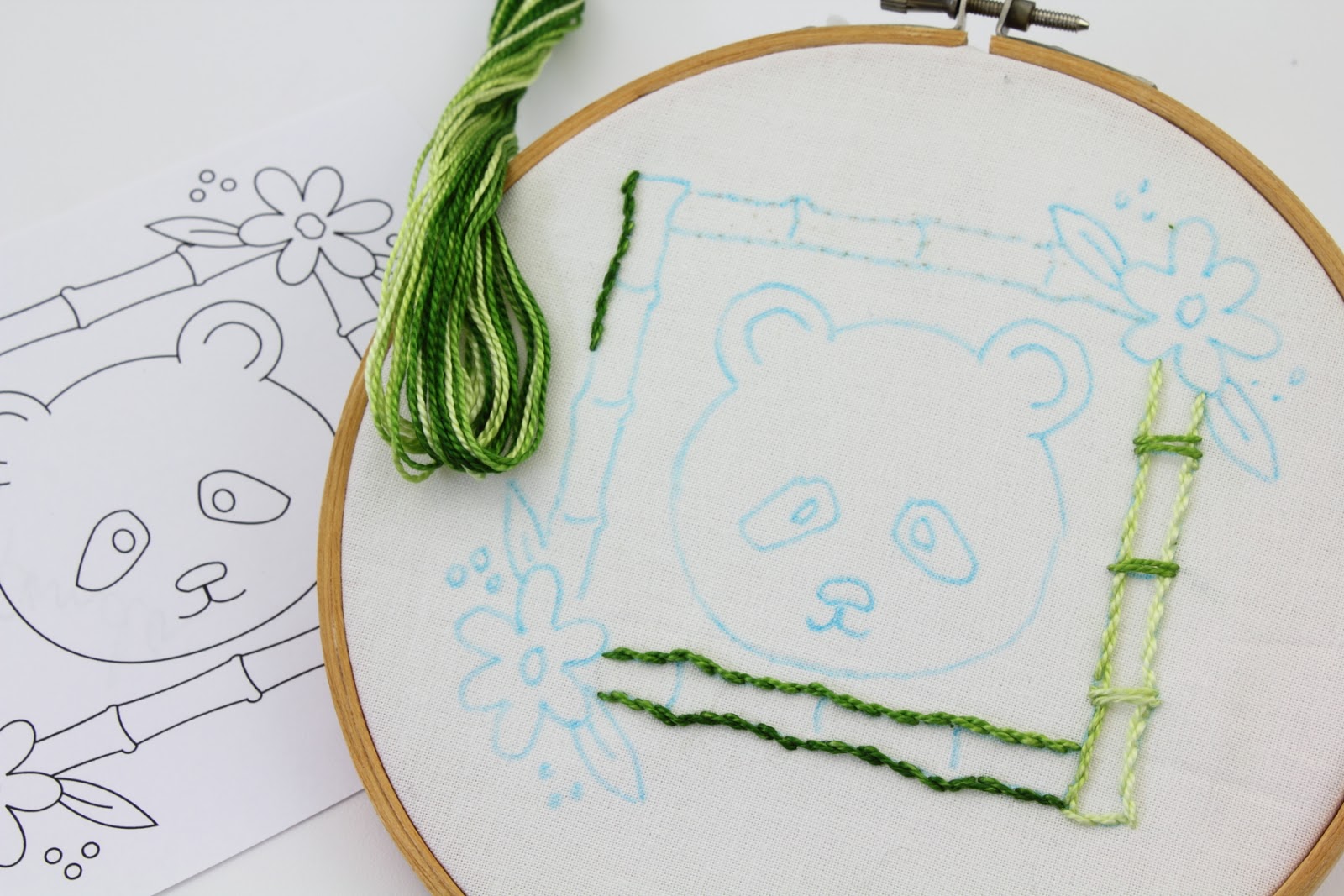 big B: Panda Bear Embroidery Project - Part One