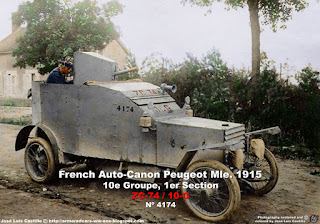 Armored Cars in the WWI: French Peugeot Auto-Canon (Armored Car) Mle ...