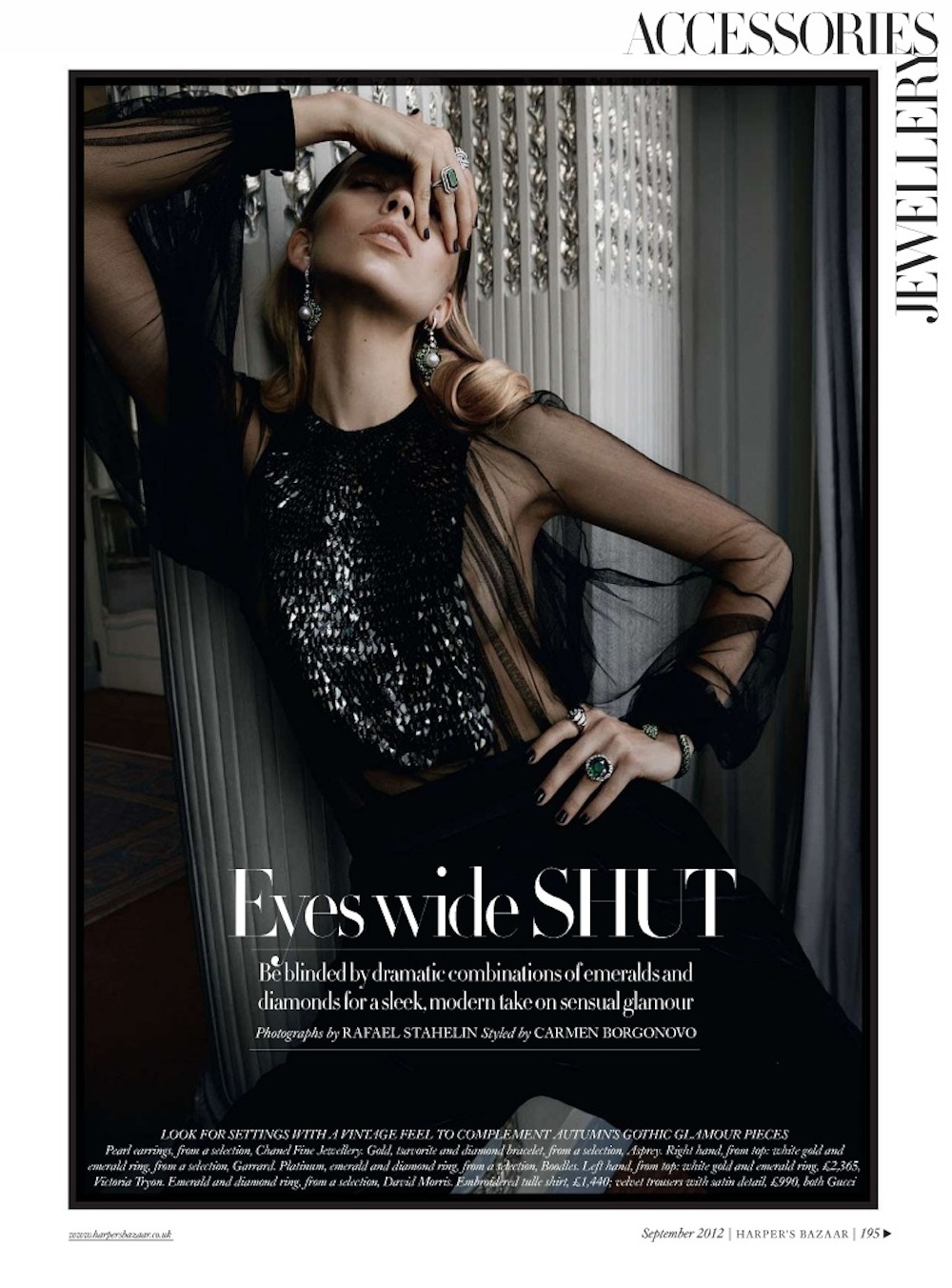 eyes wide shut: emily senko by rafael stahelin for uk harper's bazaar ...
