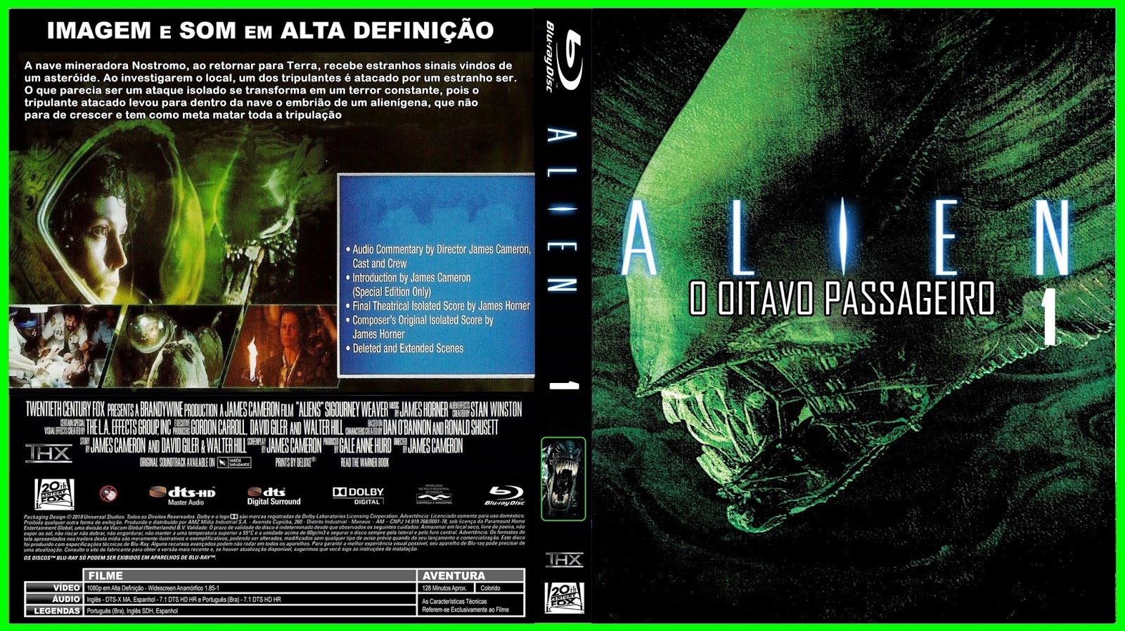 CAPAS DVD-R GRATIS: Alien 1 - O Oitavo Passageiro - (1979) - Blu Ray