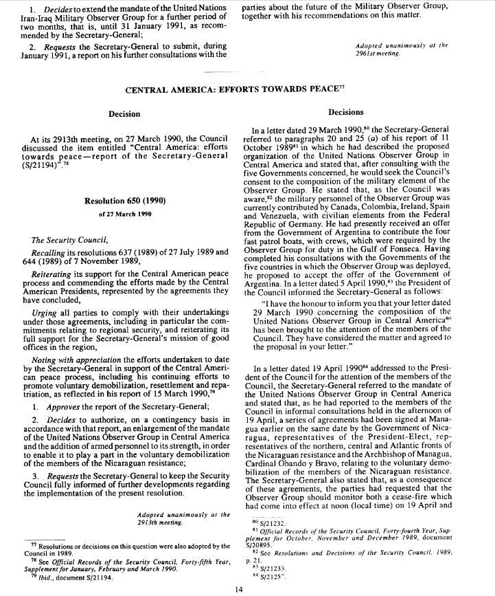 United Nations Observer Group in Central America ONUCA