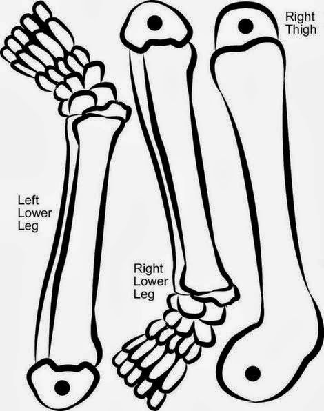 Esqueleto de Papel Para Imprimir, Recortar e Montar - Desenhos Para Colorir