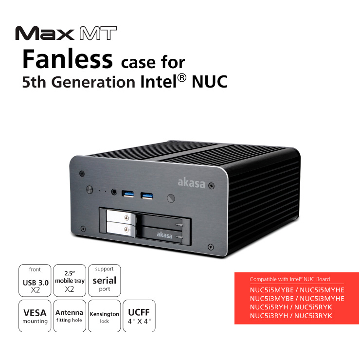 FanlessTech: Akasa confirms 4 new fanless cases