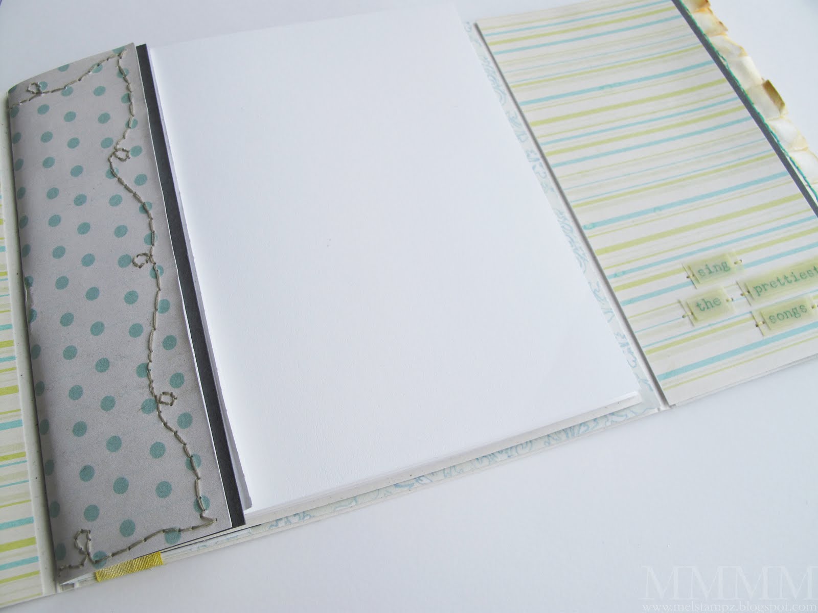 Mel Stampz: How to make a refillable notebook from a gatefold card