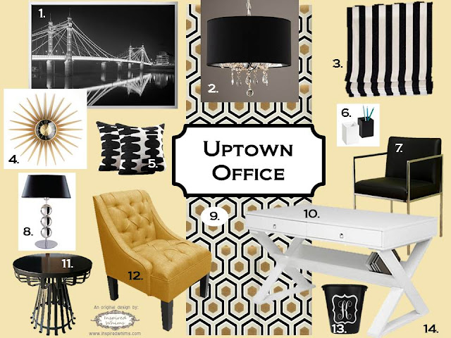 Inspired Whims: Glamorous Uptown Office Inspiration Board