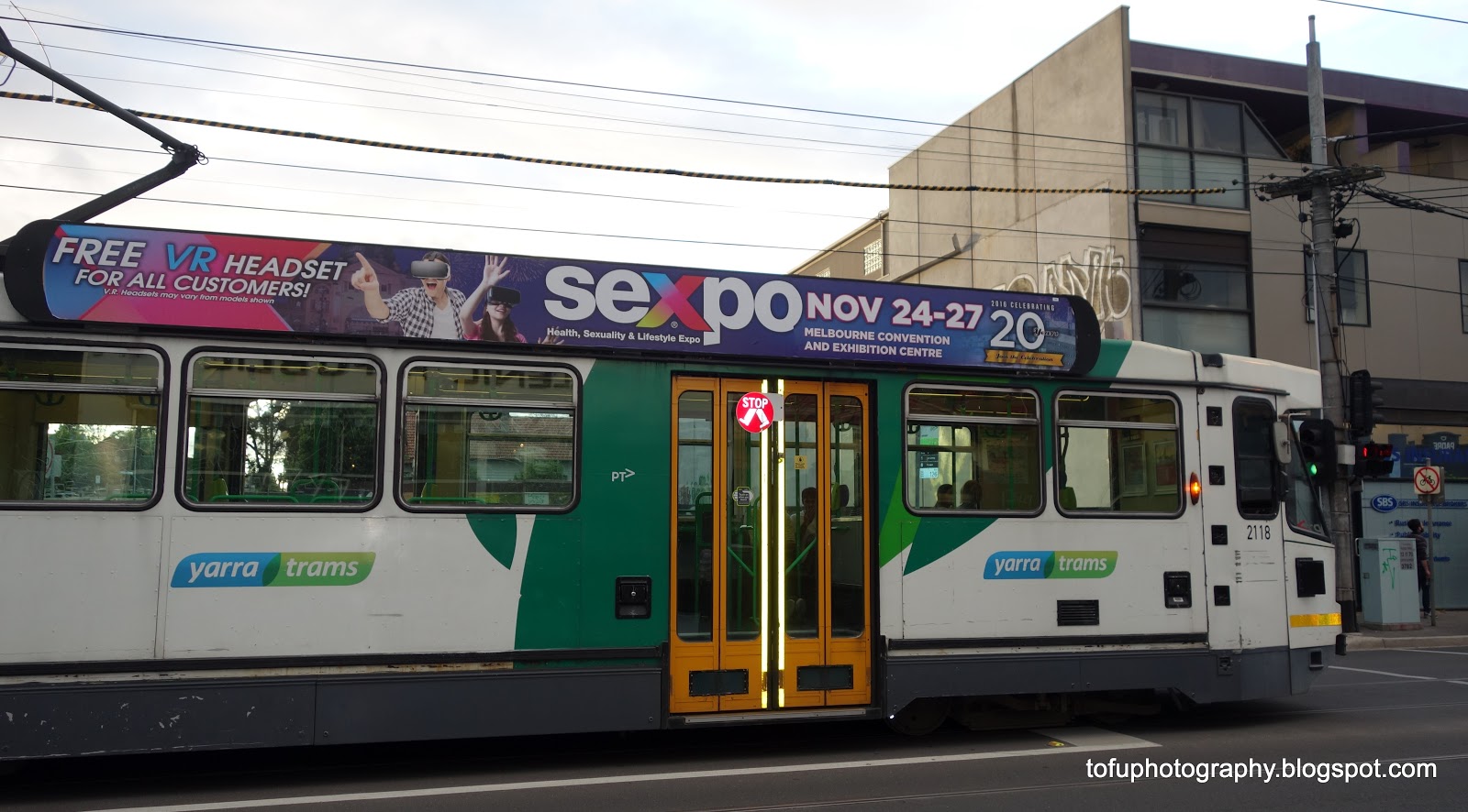 Tofu Photography: A tram advertising Sexpo in Melbourne