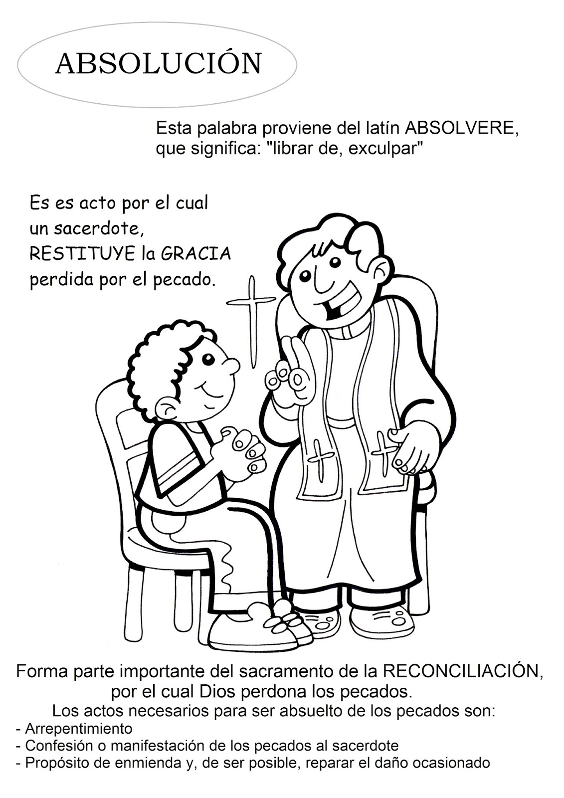 ABSOLUCION.jpg (1131×1600) | Catecismo, Catequista, Santisima trinidad ...