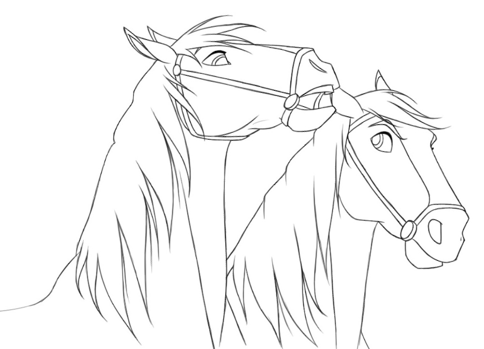 Stallion Line Art