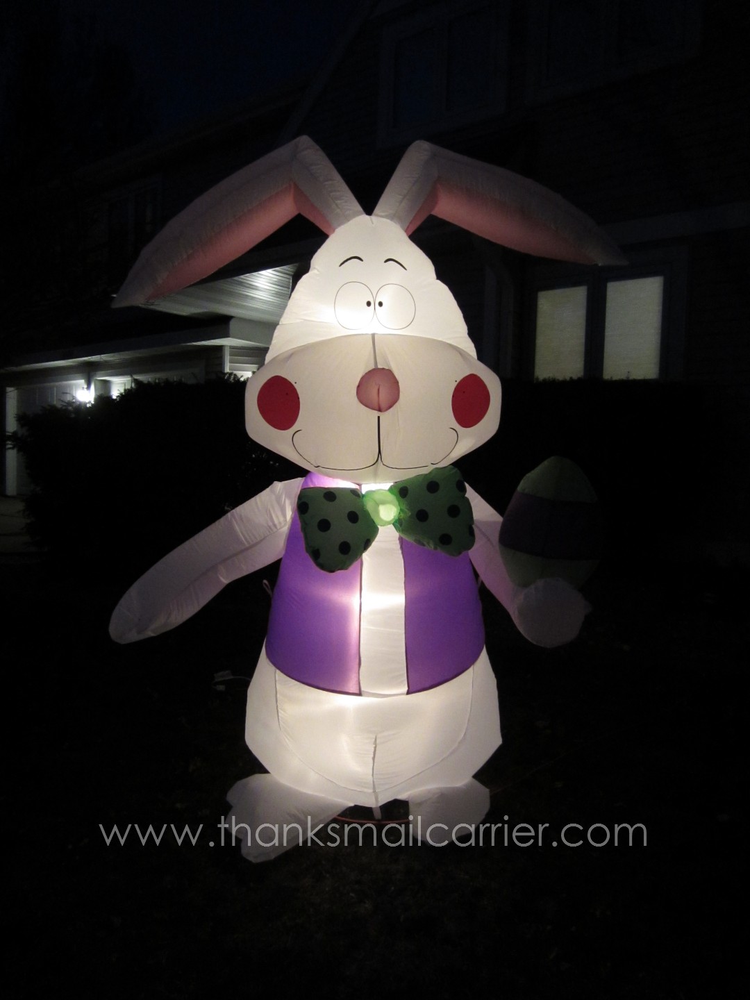 Thanks, Mail Carrier | Gemmy Airblown Inflatable Easter Bunny {Review ...