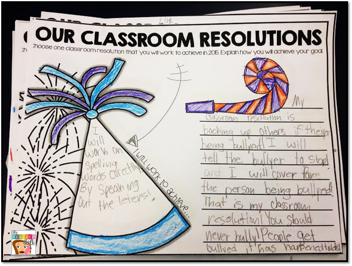 Our Classroom Resolutions! - The Teacher Talk