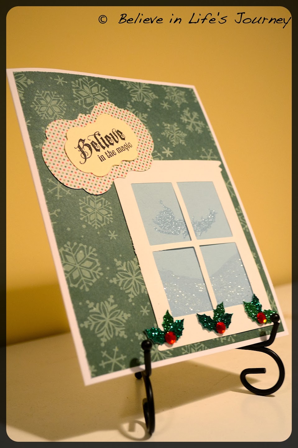 Believe in Life's Journey: Believe Window Pane Christmas Card
