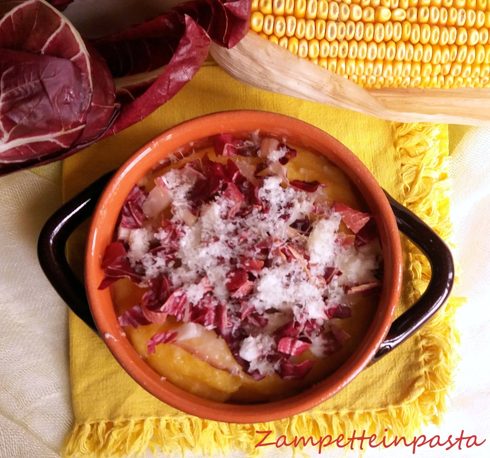 POLENTINA CON LARDO,RADICCHIO ROSSO E FORMAGGIO | ZAMPETTE IN PASTA