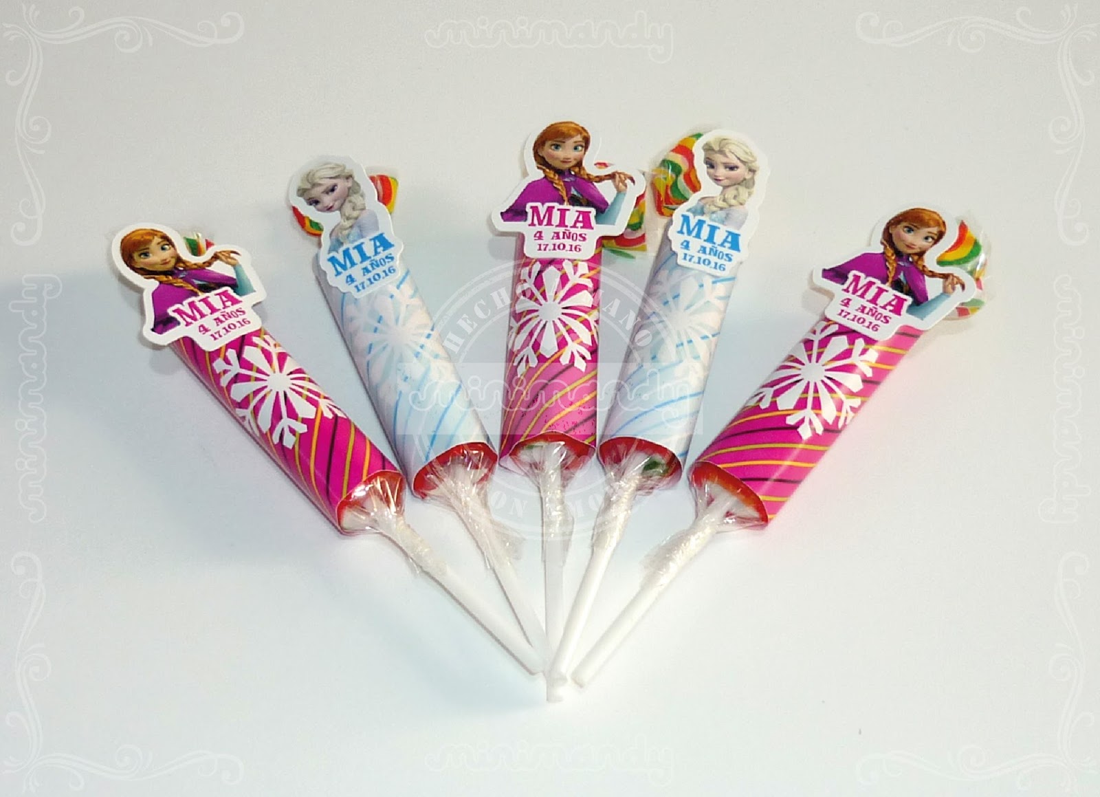 MinimandySign: Golosinas personalizadas. Pico Dulce Frozen