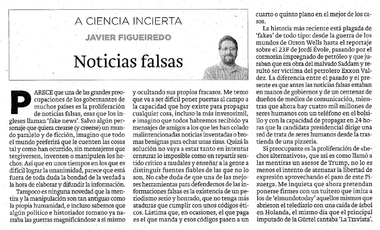 Puntos de vista y nada más: Noticias falsas