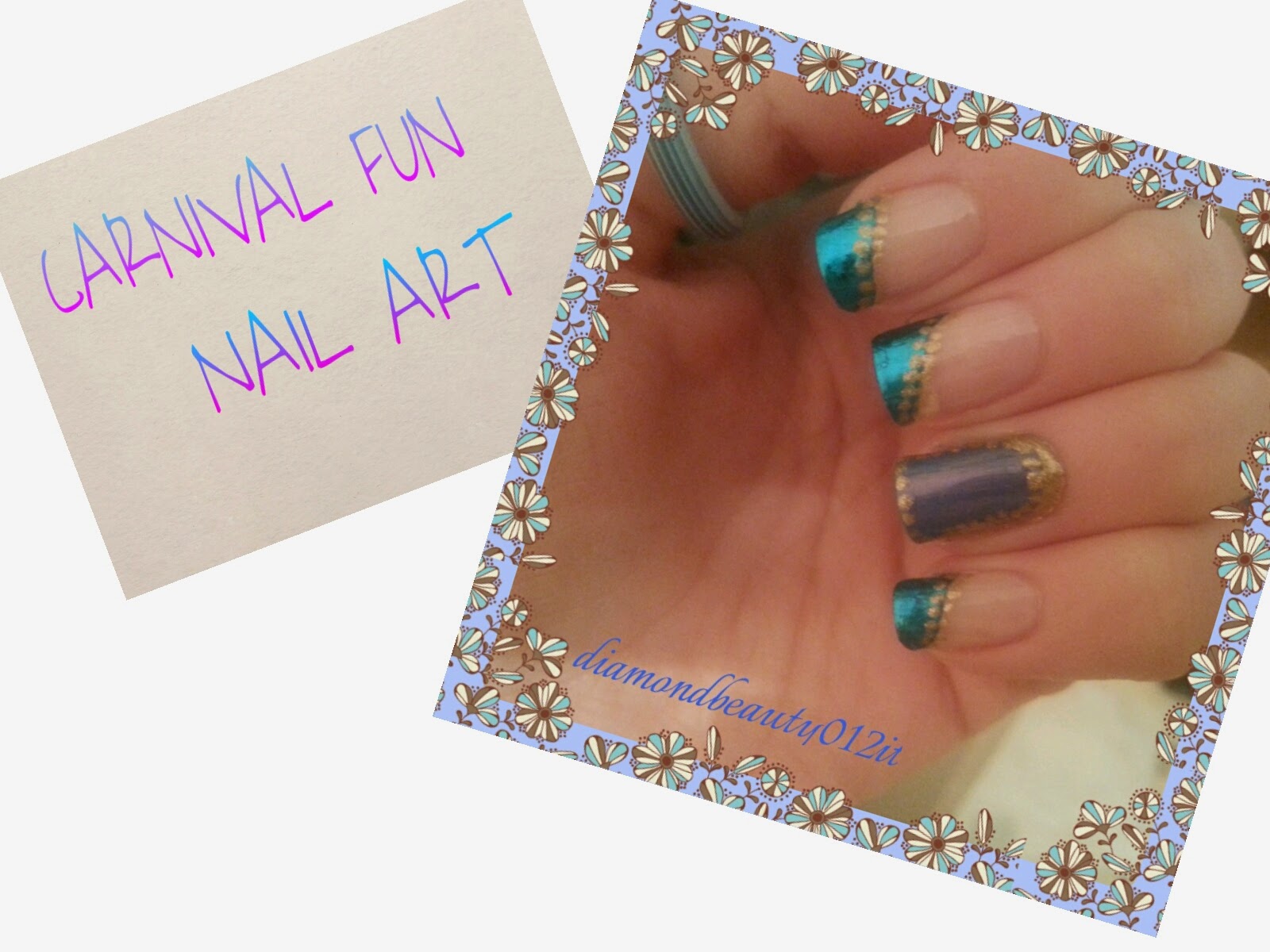 DiamondBeauty Nail Art Space: Carnival Fun 2015 Nail art tutorial step ...