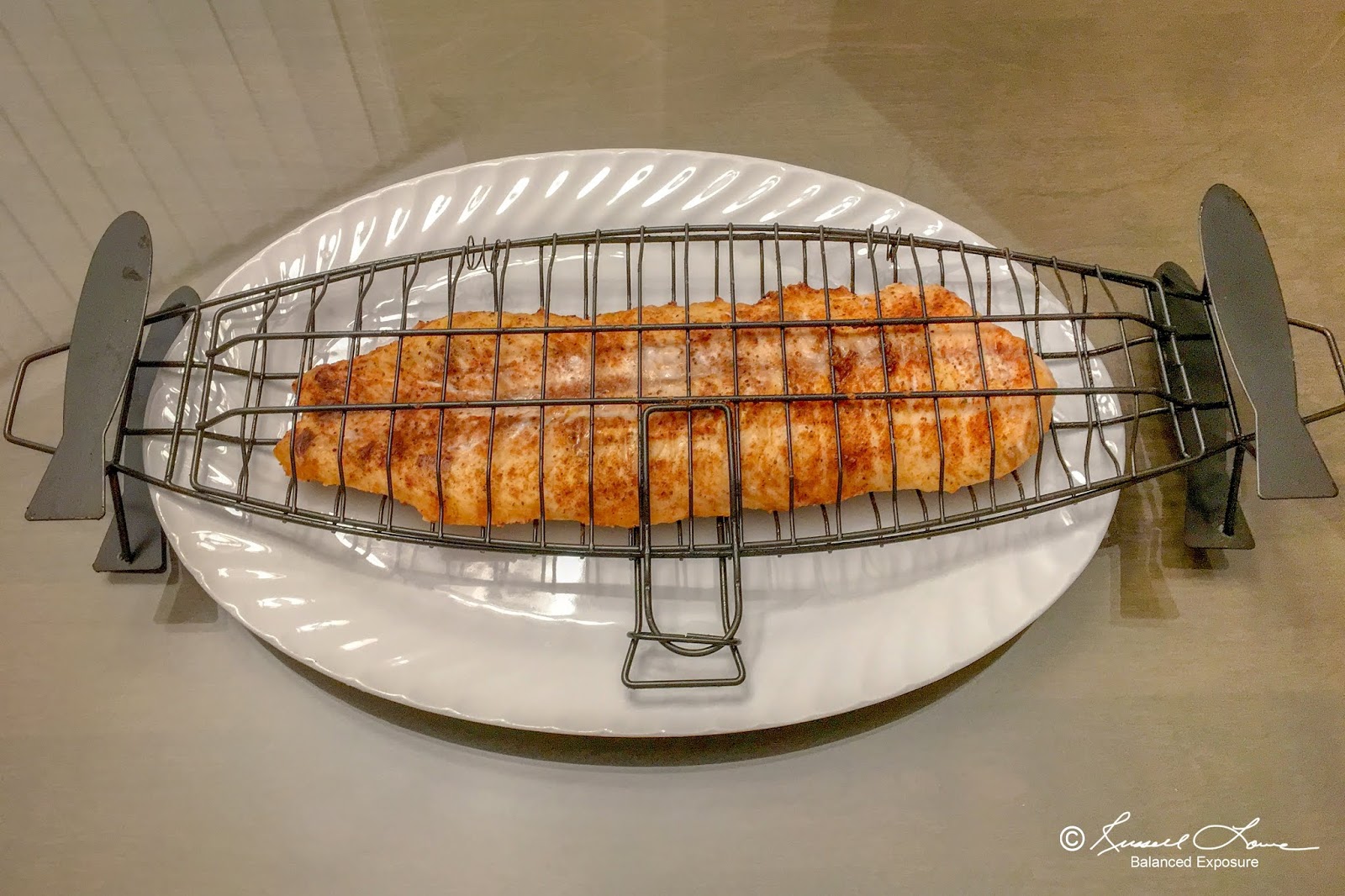 Russ' Culinary Adventures: Coho Salmon In A Fish Rack on the Weber ...