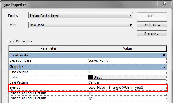 Revit Link: Revit Level Heads