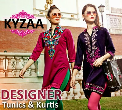 Latest Pakistani Fashion: Kyzaa Designer Tunic's and Kurti's Collection ...