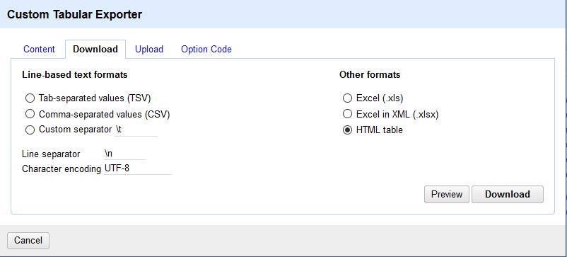 Display HTML content from a URL within OpenRefine using IFRAMES