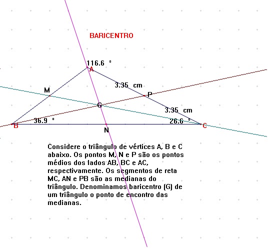 Matemática: PONTOS NOTÁVEIS DO TRIÂNGULO/ INCENTRO, BARICENTRO, ORTOCENTRO.