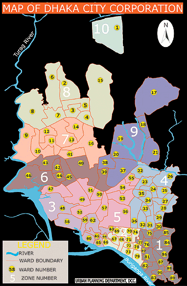 Dhaka: Maps of Dhaka City and Bangladesh Transport System