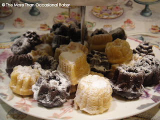 The more than occasional baker: Vanilla and Chocolate Mini Tea Cakes