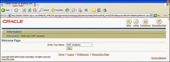Oracle Applications: Oracle Application Framework (OAF)