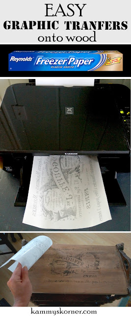 Kammy's Korner: Bicycle Bench {Freezer Paper Transfer}