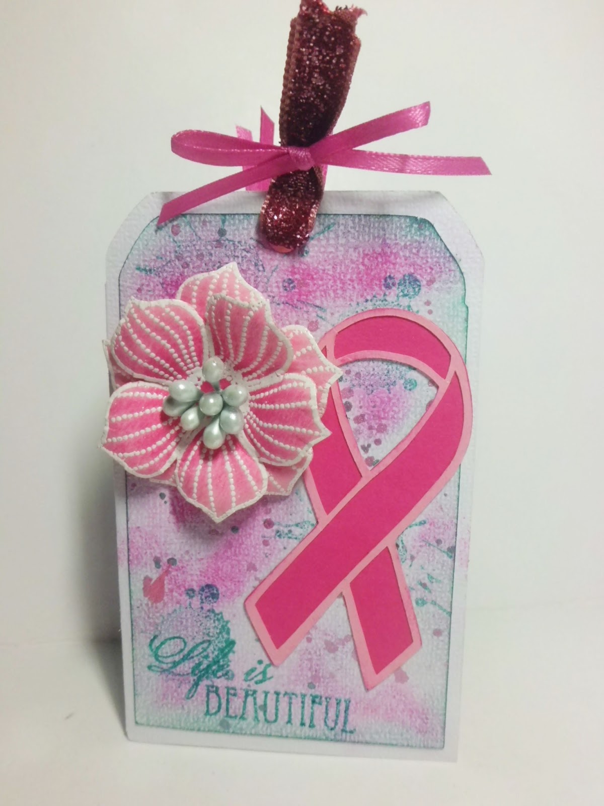 Annette Arte y Scrap: Tarjeta de Tag Rosa