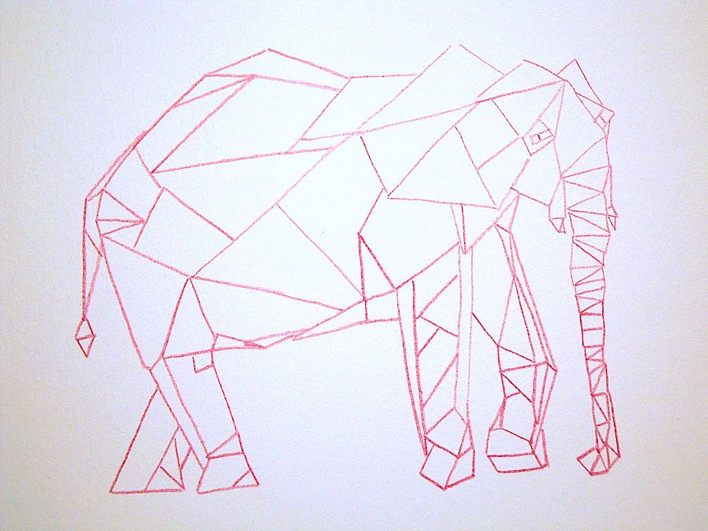 An Elephant a Day: Elephant No. 262: Cubism