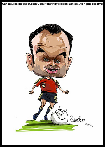 Sport Cops: Funny Wallpapers of Andres Iniesta Spanish Football Player
