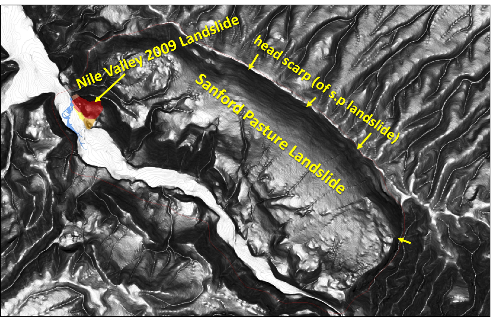 Landslides in eastern Washington