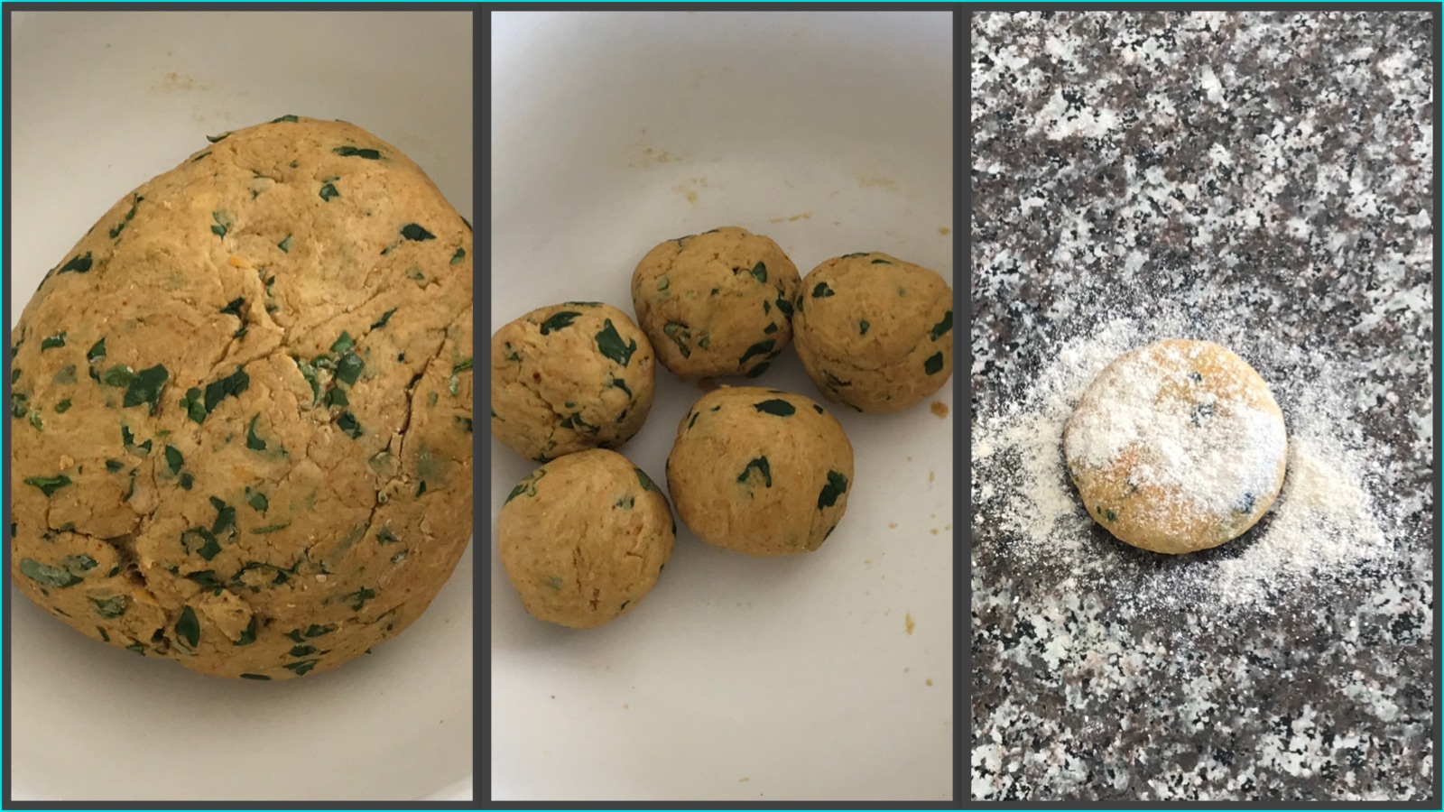 ALMOND METHI PARATHA | BADAM METHI ROTI | FLAT BREAD WITH FENUGREEK LEAVES