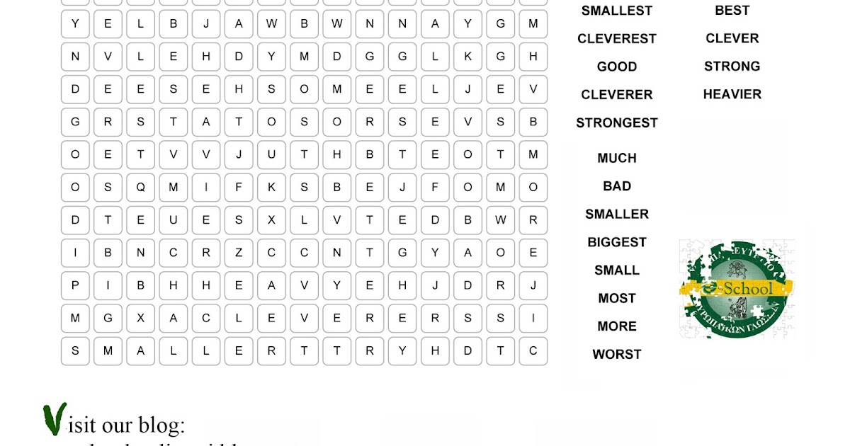 Comparatives and superlatives words